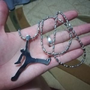 Accessories | 33 Jordan Jump Man Silver Chain Necklace | Poshmark